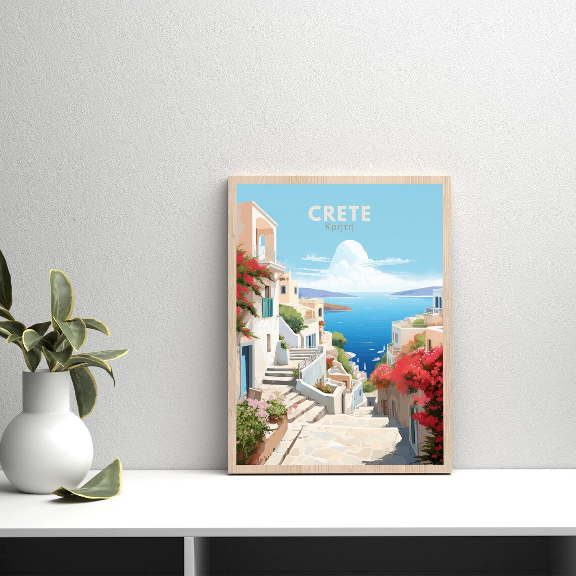 Crete Poster Greece Poster Crete Wall Art Greece Poster - Etsy
