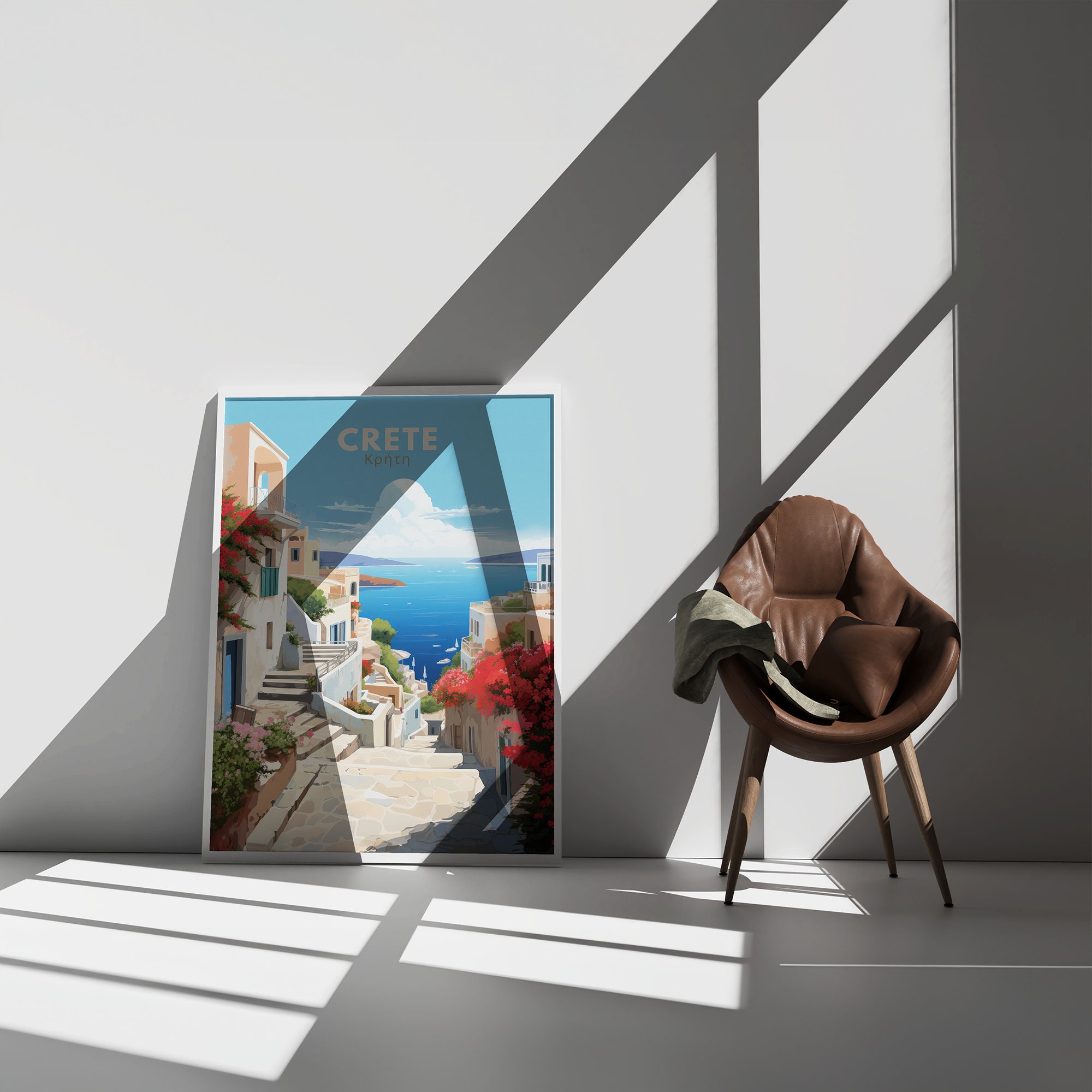 Crete Poster Greece Poster Crete Wall Art Greece Poster - Etsy