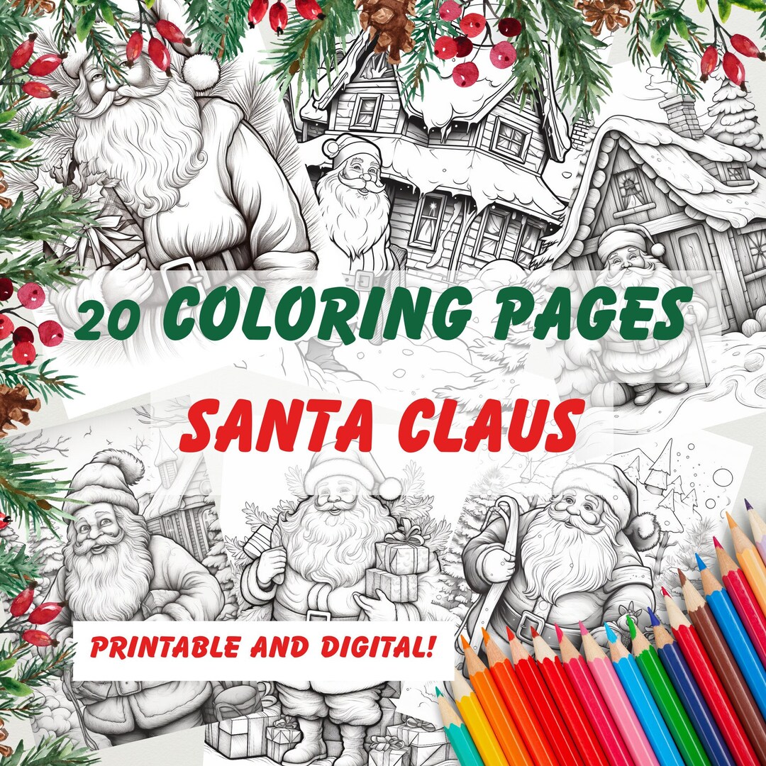 Happy Holidays Coloring Pages, 20 Christmas Coloring Pages, Printable ...