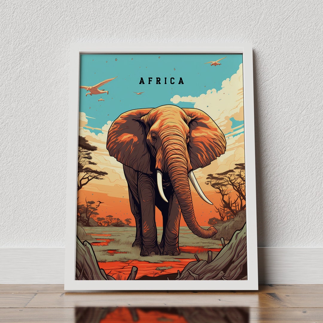 Africa Poster, Kruger National Park, Safari Wildlife Art, Africa Safari ...