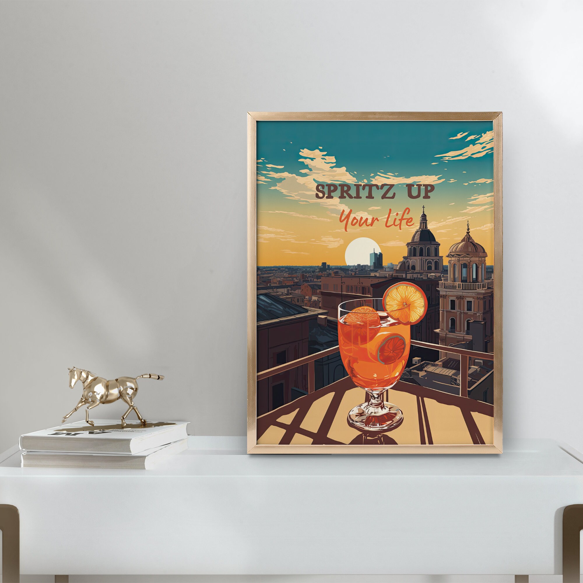 Aperol Spritz Wall Art Printable, Spritz up Your Life Poster, Cocktail ...