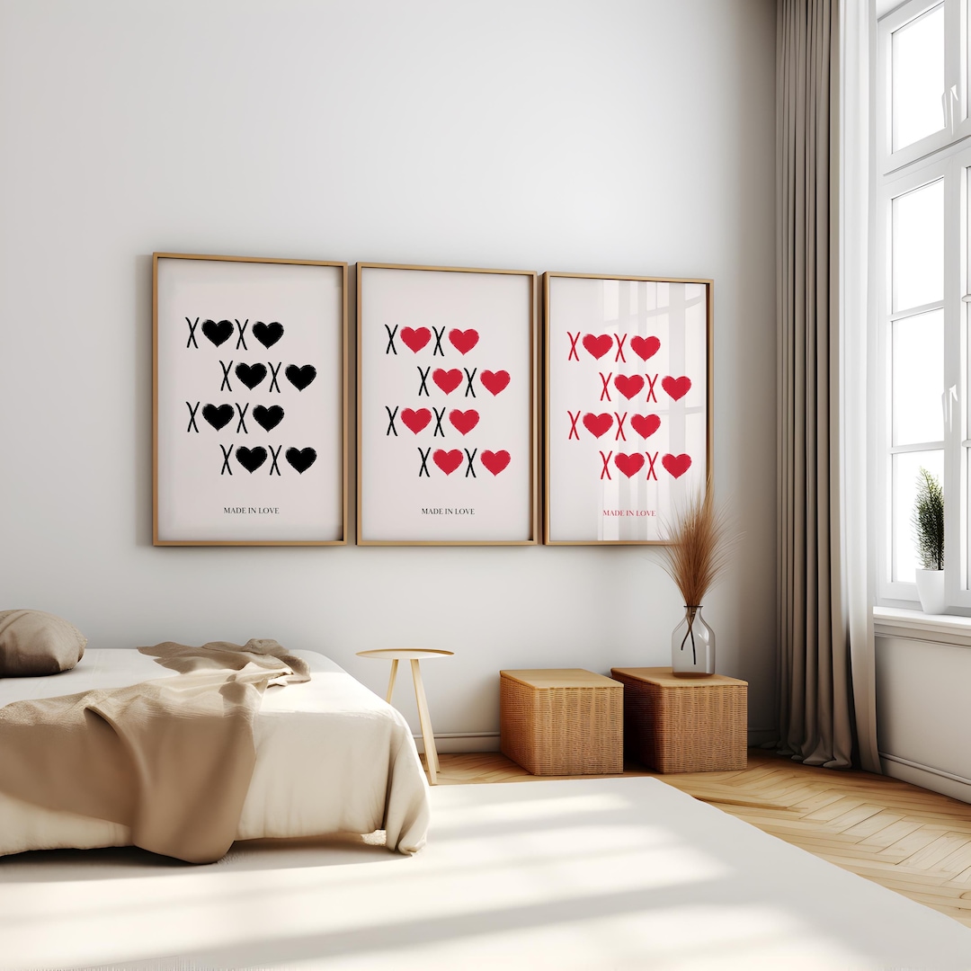 XOXO Wall Art Printable, XOXO Poster, XO Wall Art, Hugs Kisses Bedroom ...