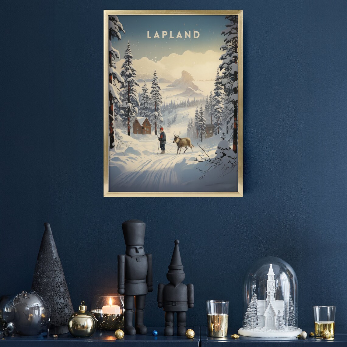 Lapland Travel, Lapland Poster, Finland Poster, Lapland Print, Finland ...