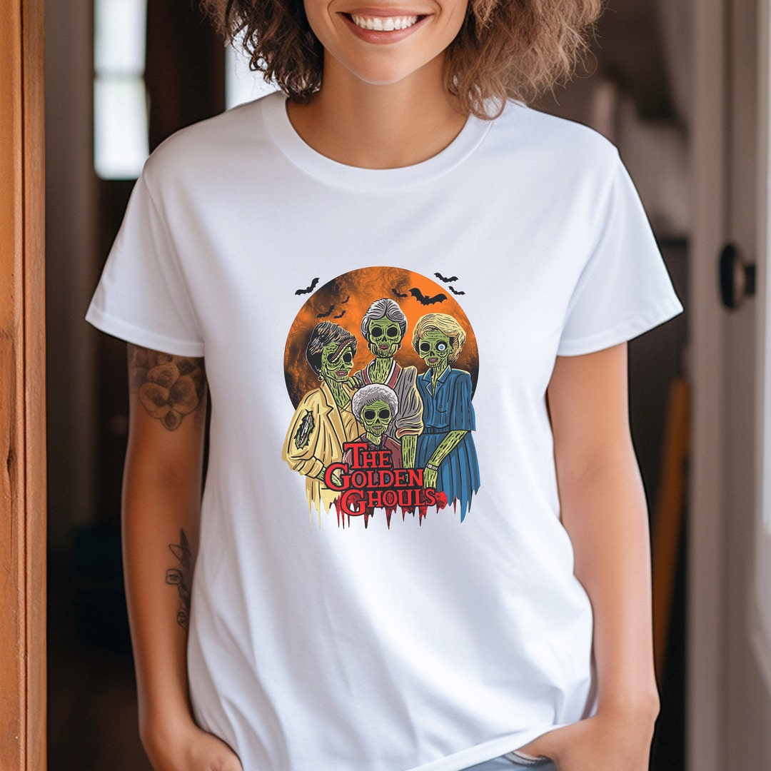 Golden Ghouls Golden Girls Funny Halloween Shirt, Funny Zombie Shirt ...