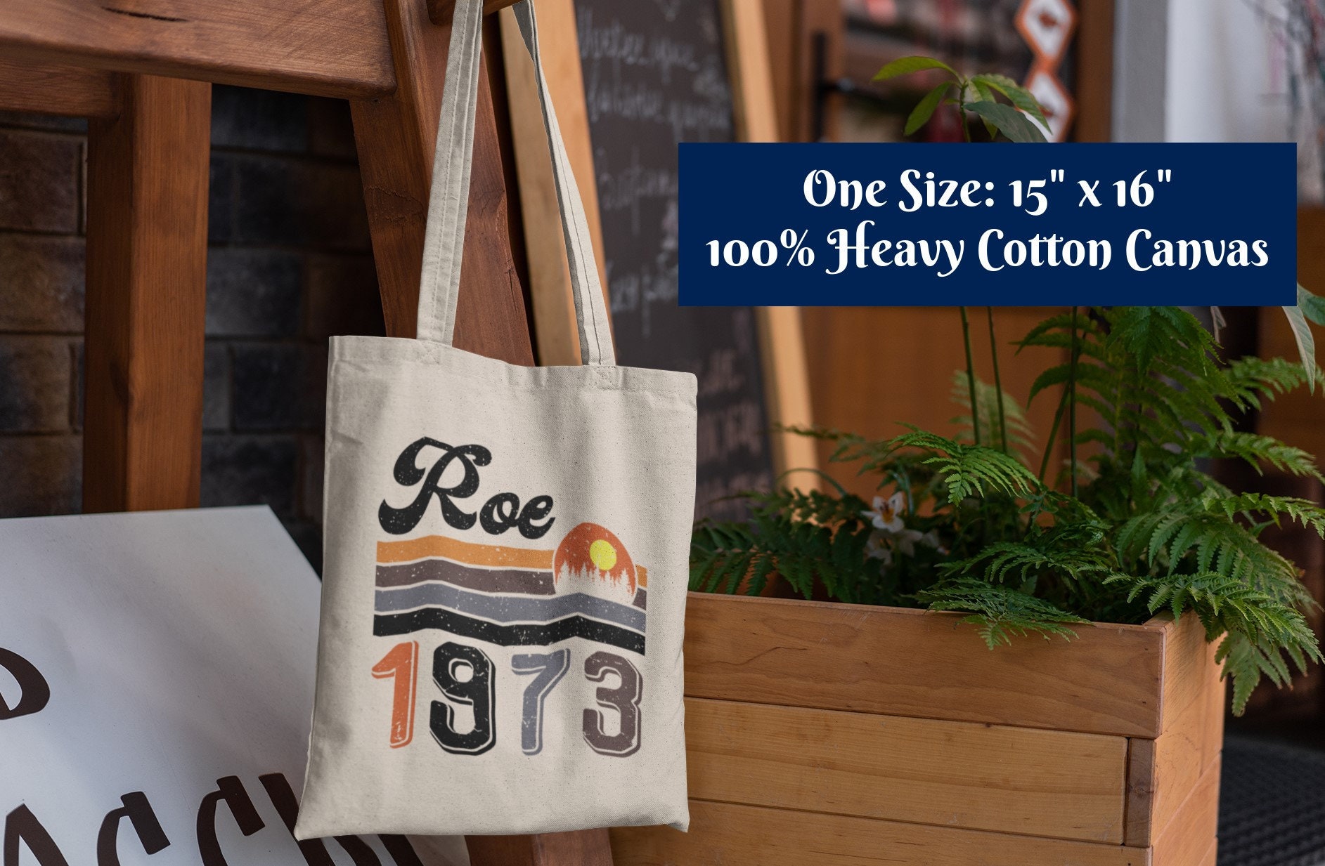 Vintage Roe 1973 Cute Feminist Canvas Tote Bag Feminist Gift Girl Power ...