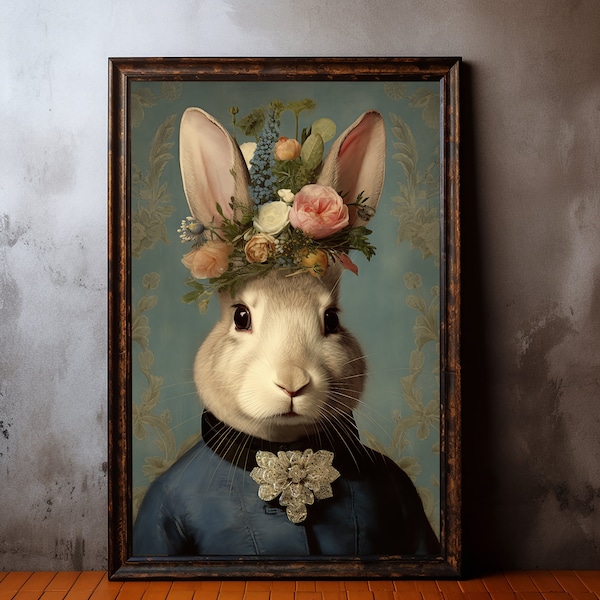 Rabbit Art Print - Etsy