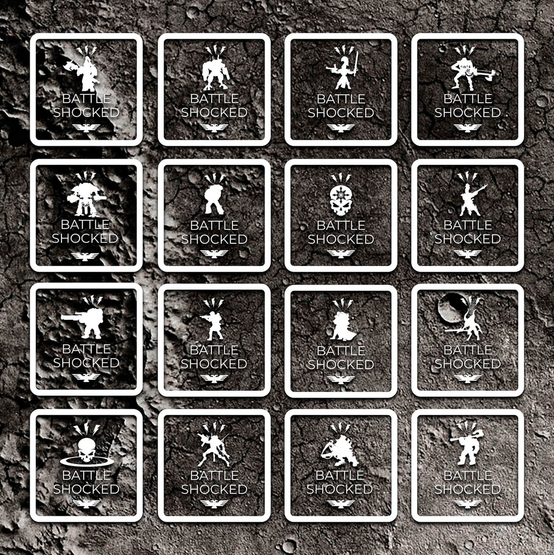 Warhammer 10th Ed Battle Shock Tokens - Flexible Durable Polymer - Etsy