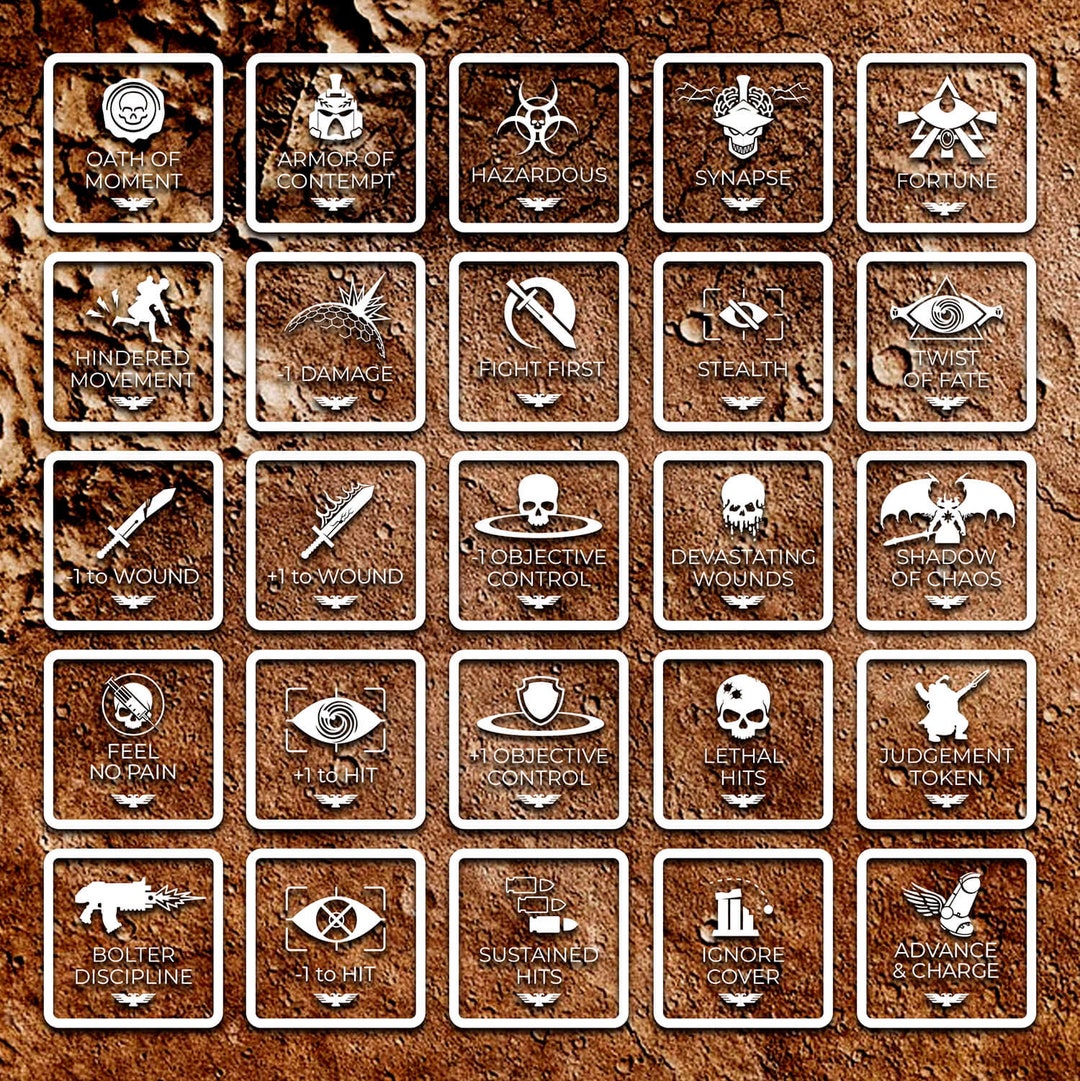 Warhammer 10th Ed Status Tokens - Flexible Durable Polymer - Etsy