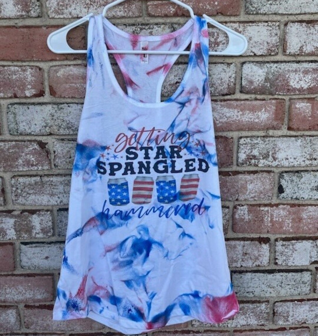 4th of July Tank star Spangled HAMMERED. Handmade by Living the Life ...