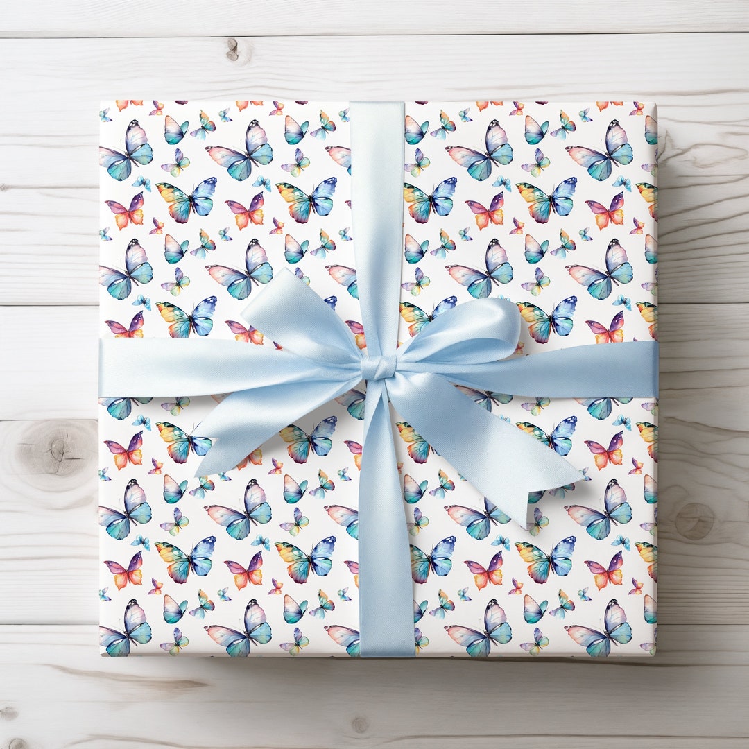 Fluttering Butterfly Wrapping Paper | Premium Gift Wrap | Gift Wrapping ...