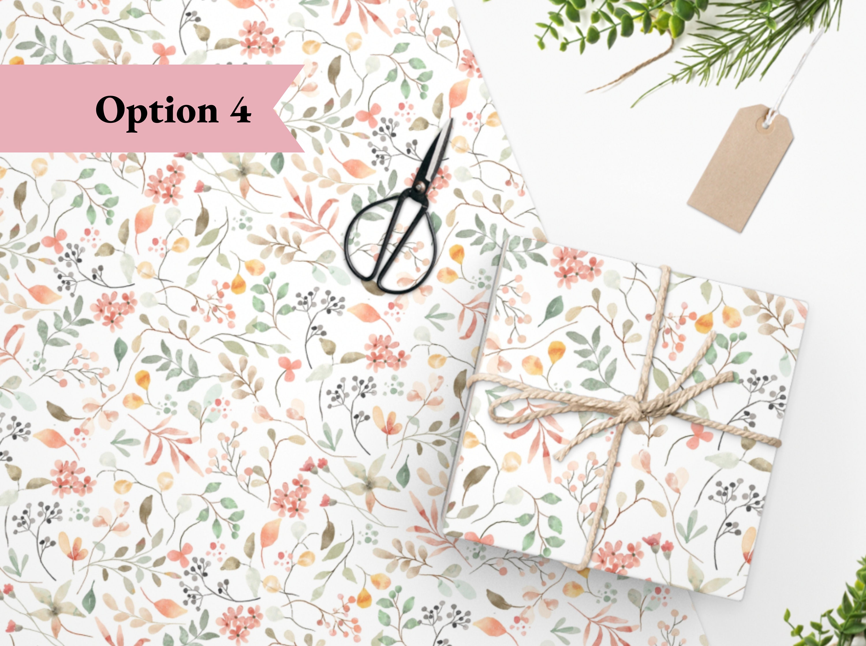 Wildflower Botanical Wrapping Paper Premium Quality Gift - Etsy