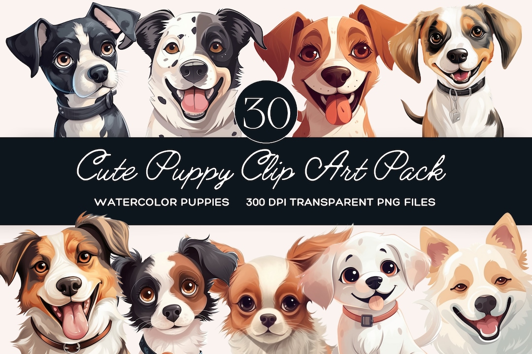 Cute Puppy Clip Art Pack | Dog Clip Art | Dog Clip Art | Transparent ...