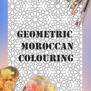 Geometric Moroccan Colouring Page - Digital Download Islamic Art ...