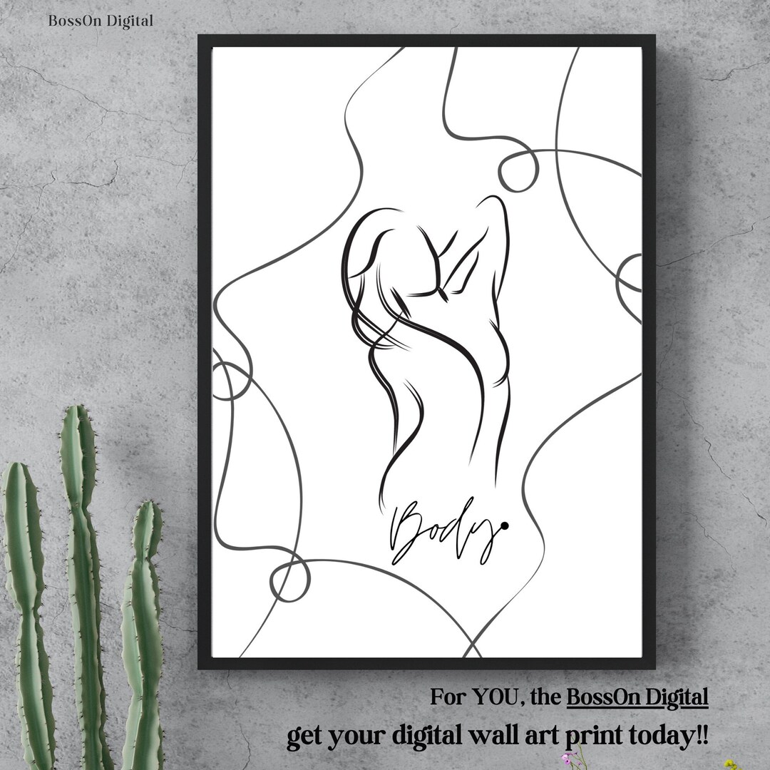 Body: a Classic. Elevate Your Space With 'body' Minimalist Wall Art ...