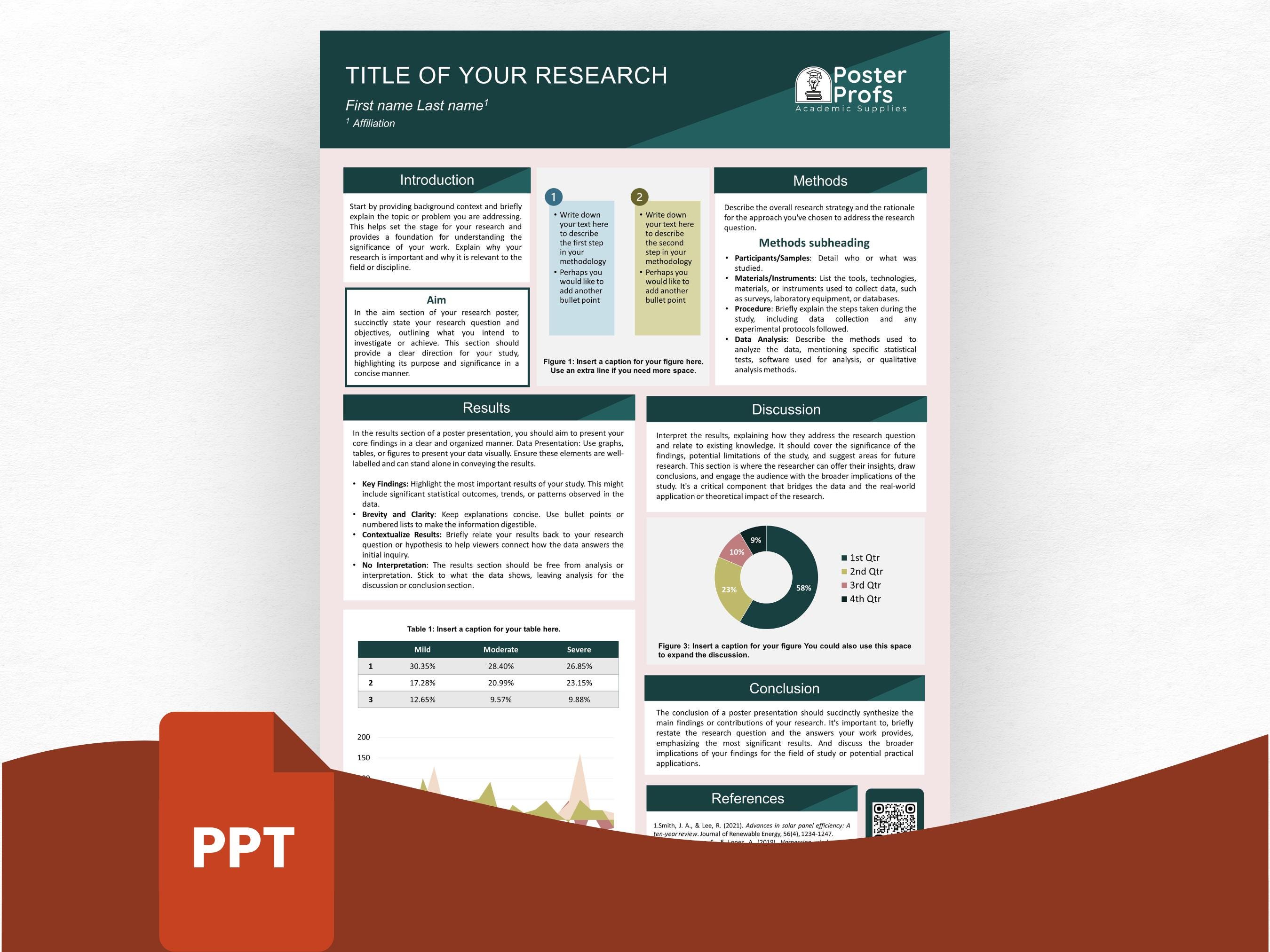 Academic Conference Poster Template: A0 Portrait Powerpoint (digital ...
