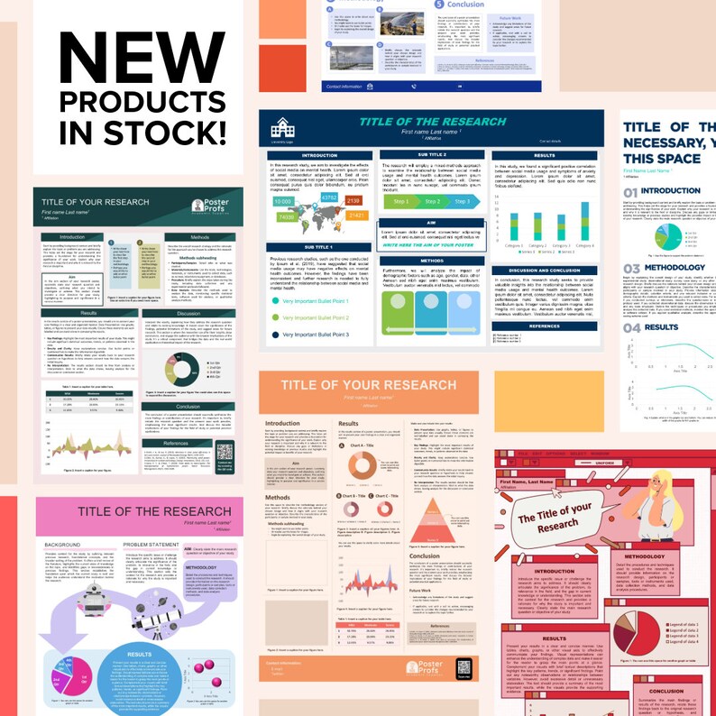 A0 Academic Poster Template: Orange Research Presentation (PPTX Digital ...