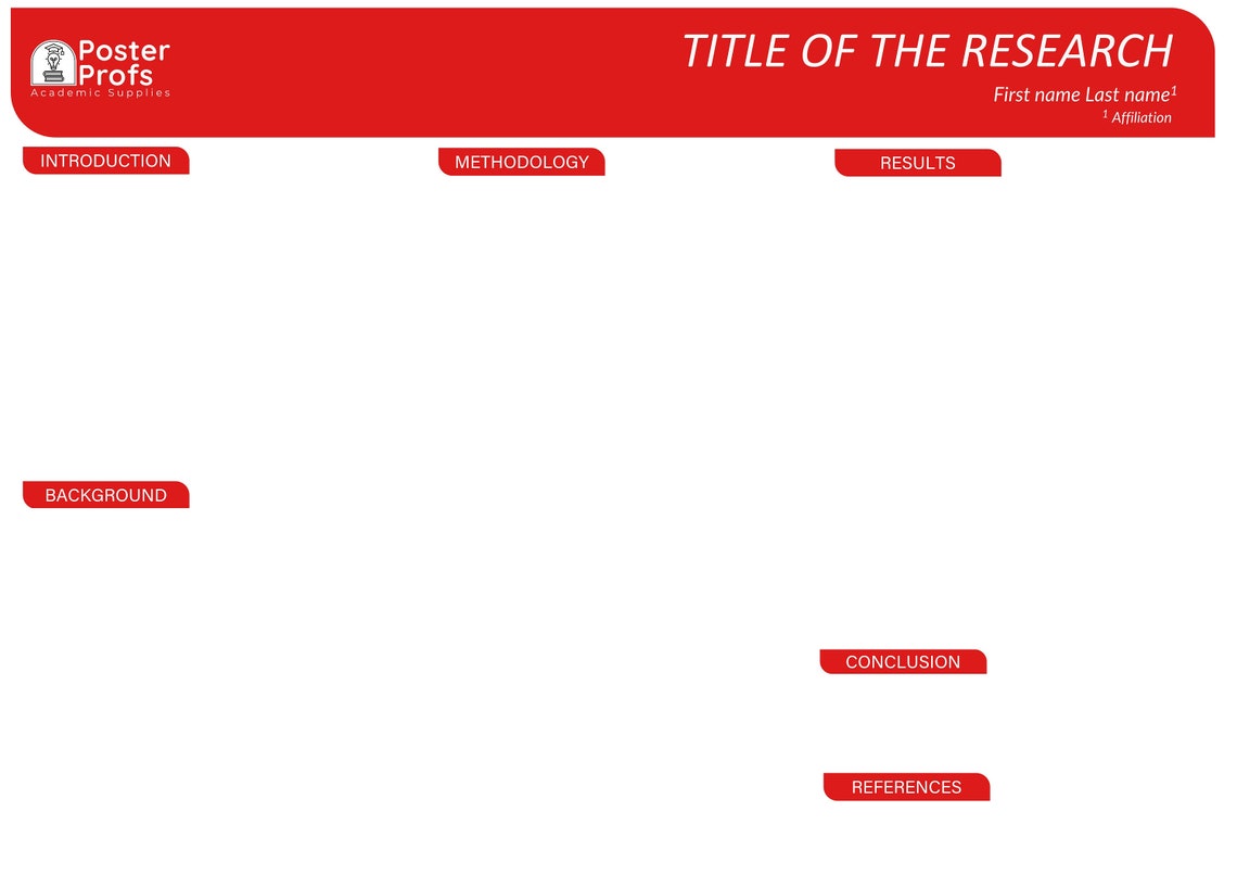 Academic Poster Template A0 Landscape / Powerpoint Layout for ...