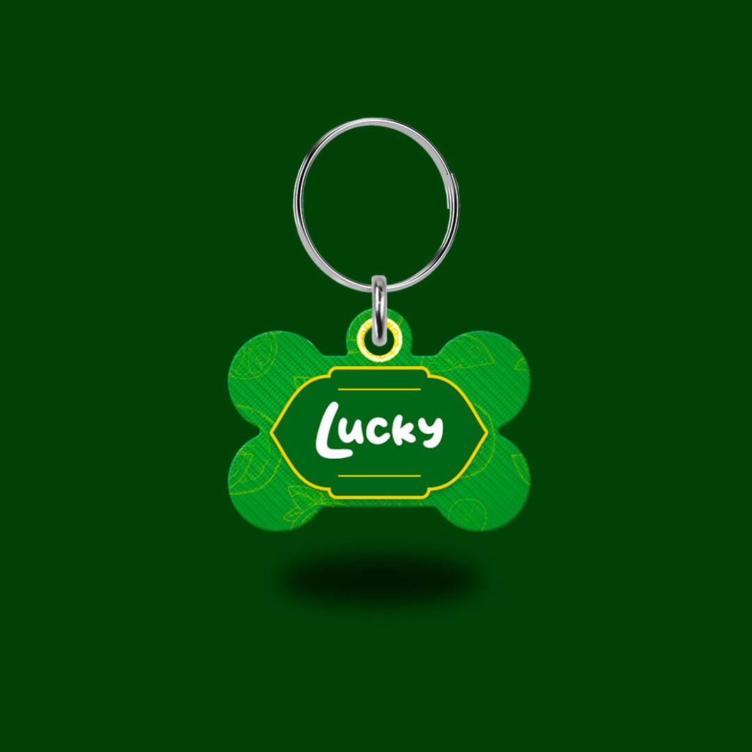 Identification Medal for Dog and Cat, Lemon Style Medal, Bone-shaped ...