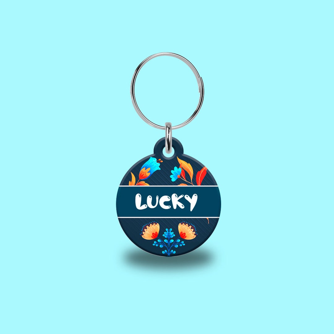 Identification Medal for Dog and Cat, Spring Style Medal, Round Shaped ...