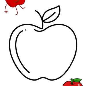 Cute and Engaging Printable Digital Fruit Coloring Book 30 Pages A4 ...
