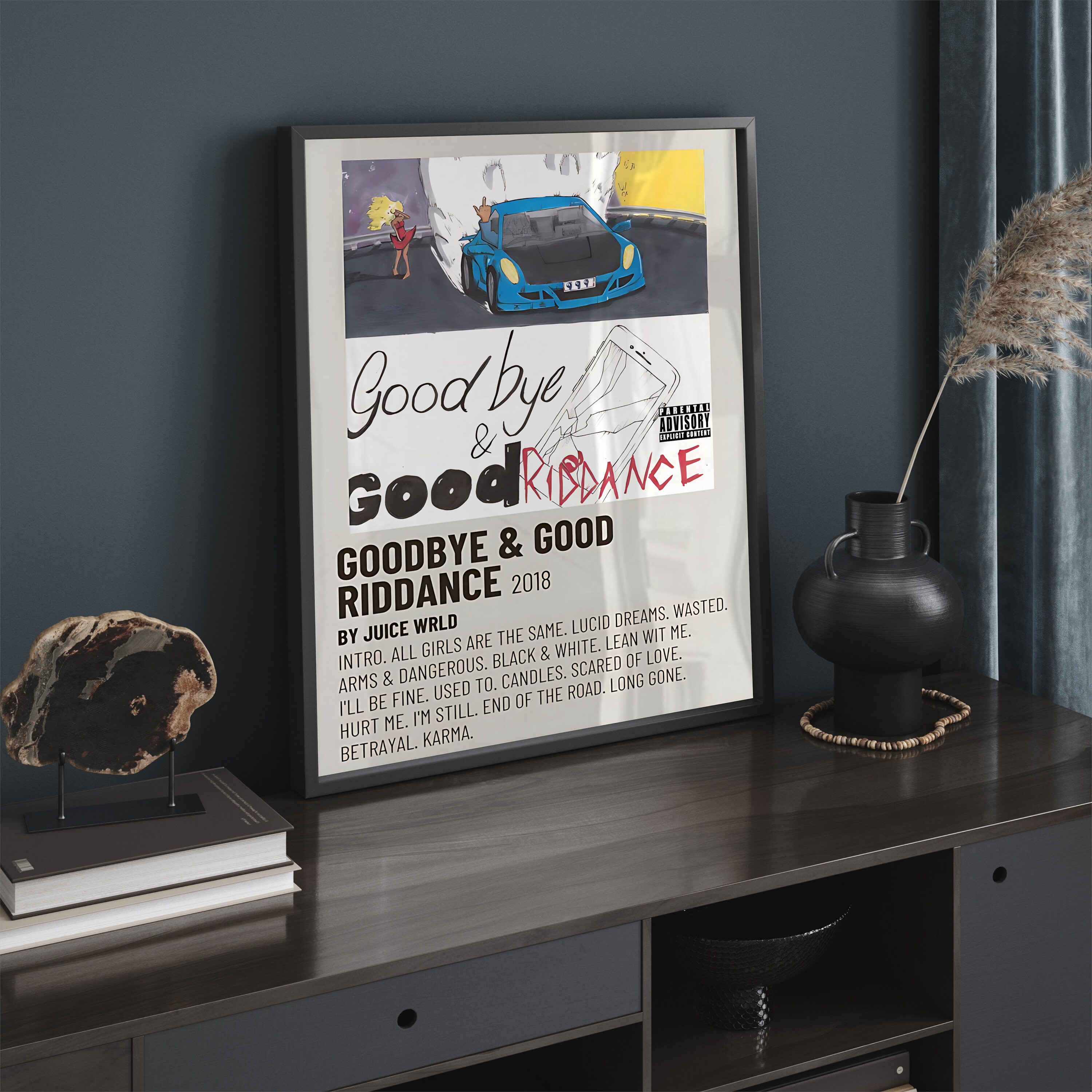 Juice Wrld Wall Art Juice Wrld Wall Decor Juice Wrld Album Etsy
