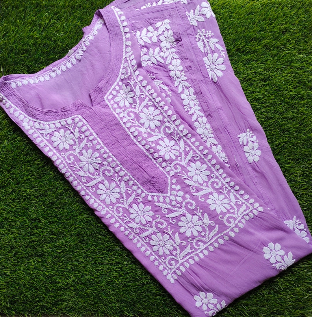 Pure Modal Kurti Palazzo Set With Chikankari, Chikankari Kurti,ethnic ...