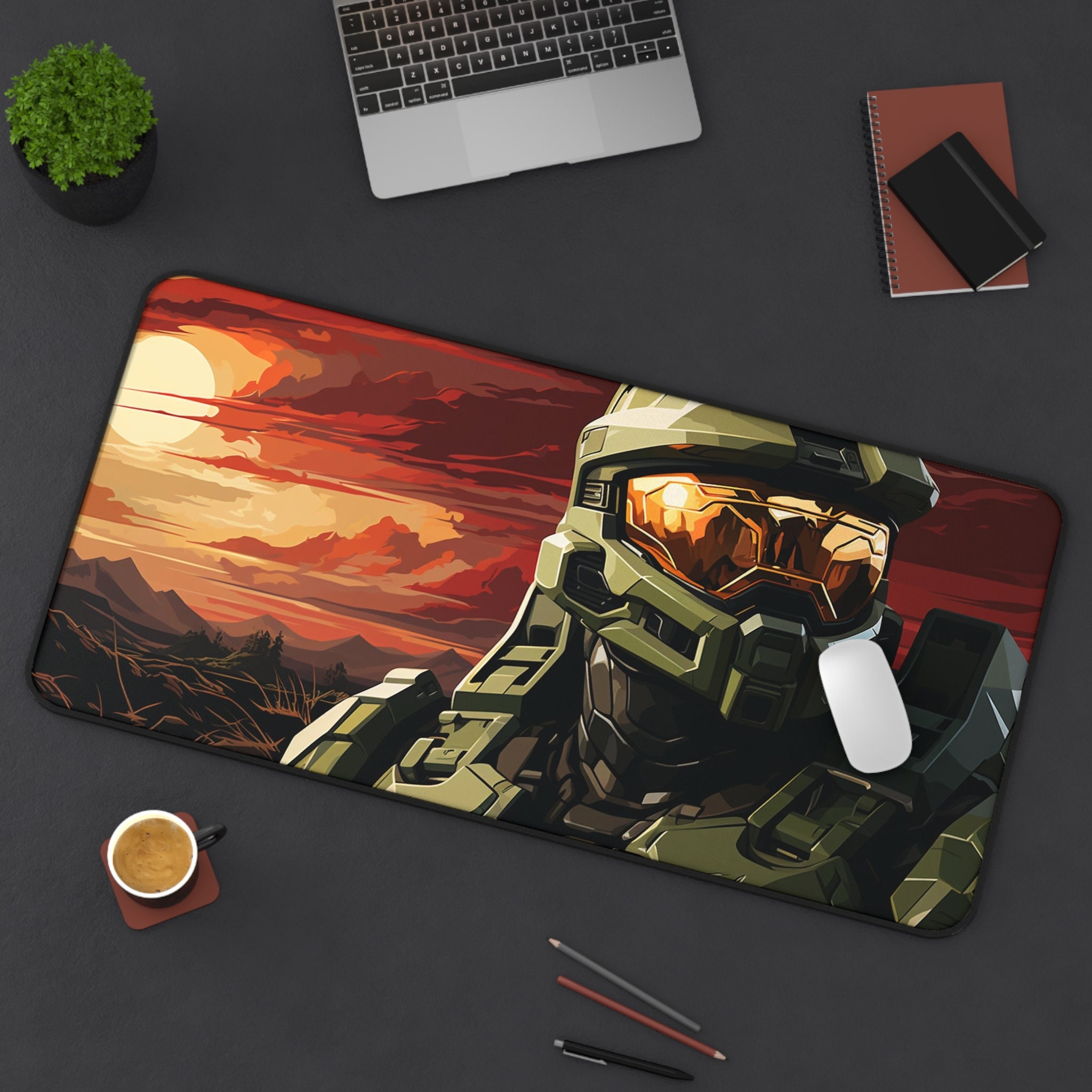 The Master Chief Halo Desk Mat for Gamers Halo Gaming Set up - Etsy