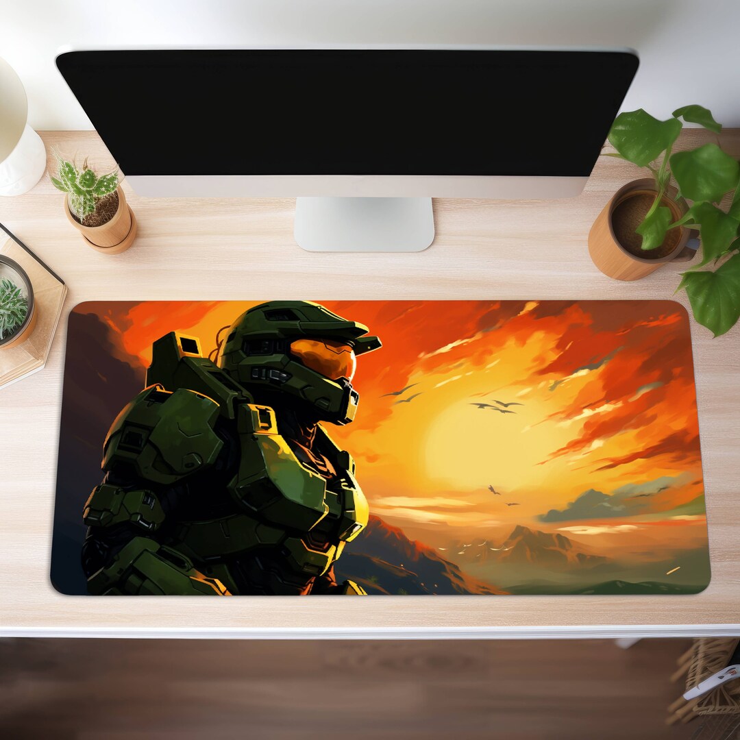 LED Master Chief Gaming Mat Large Halo Gaming Mousepad PC - Etsy