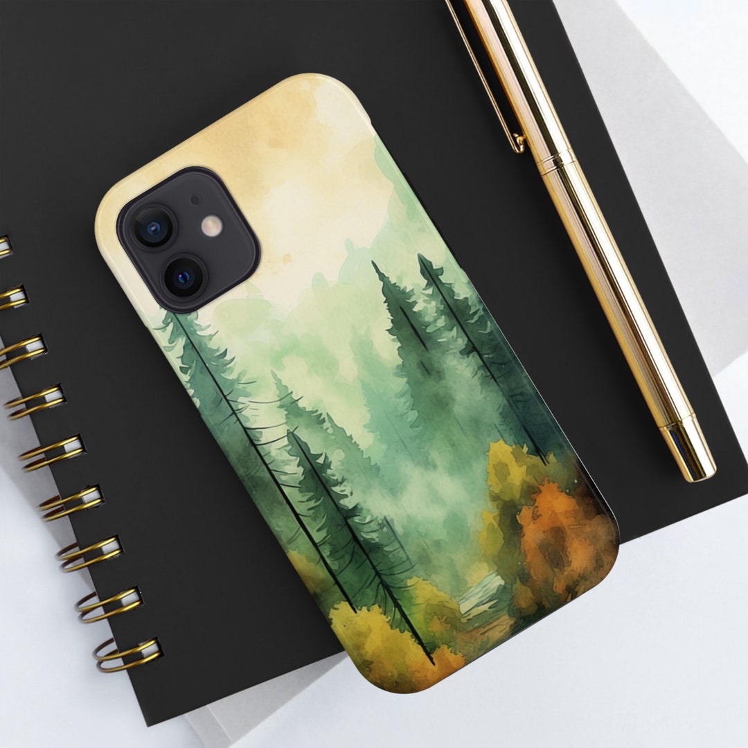 Beautiful Woods Mist Forest Landscape, Nature Water Color Case, Cover ...