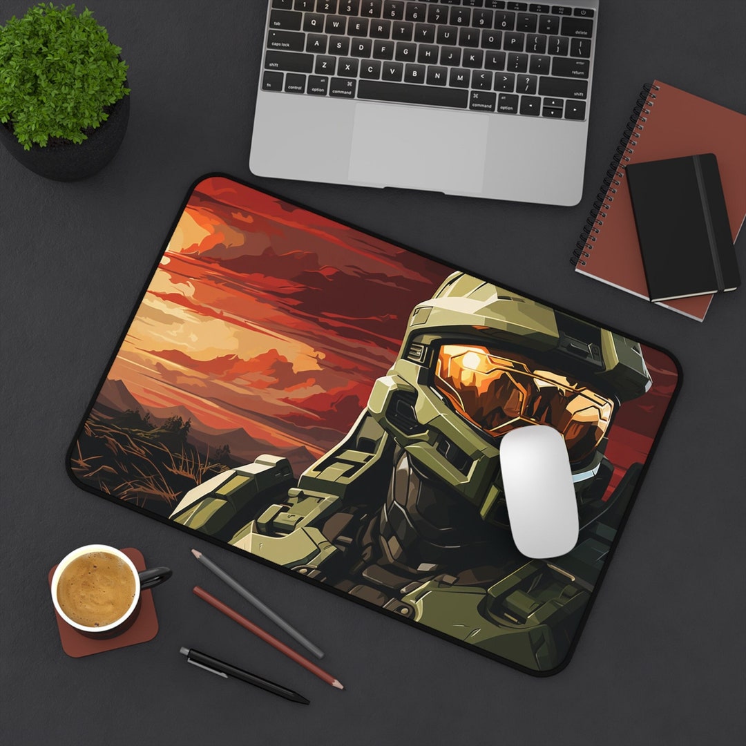The Master Chief Halo Desk Mat for Gamers Halo Gaming Set up - Etsy