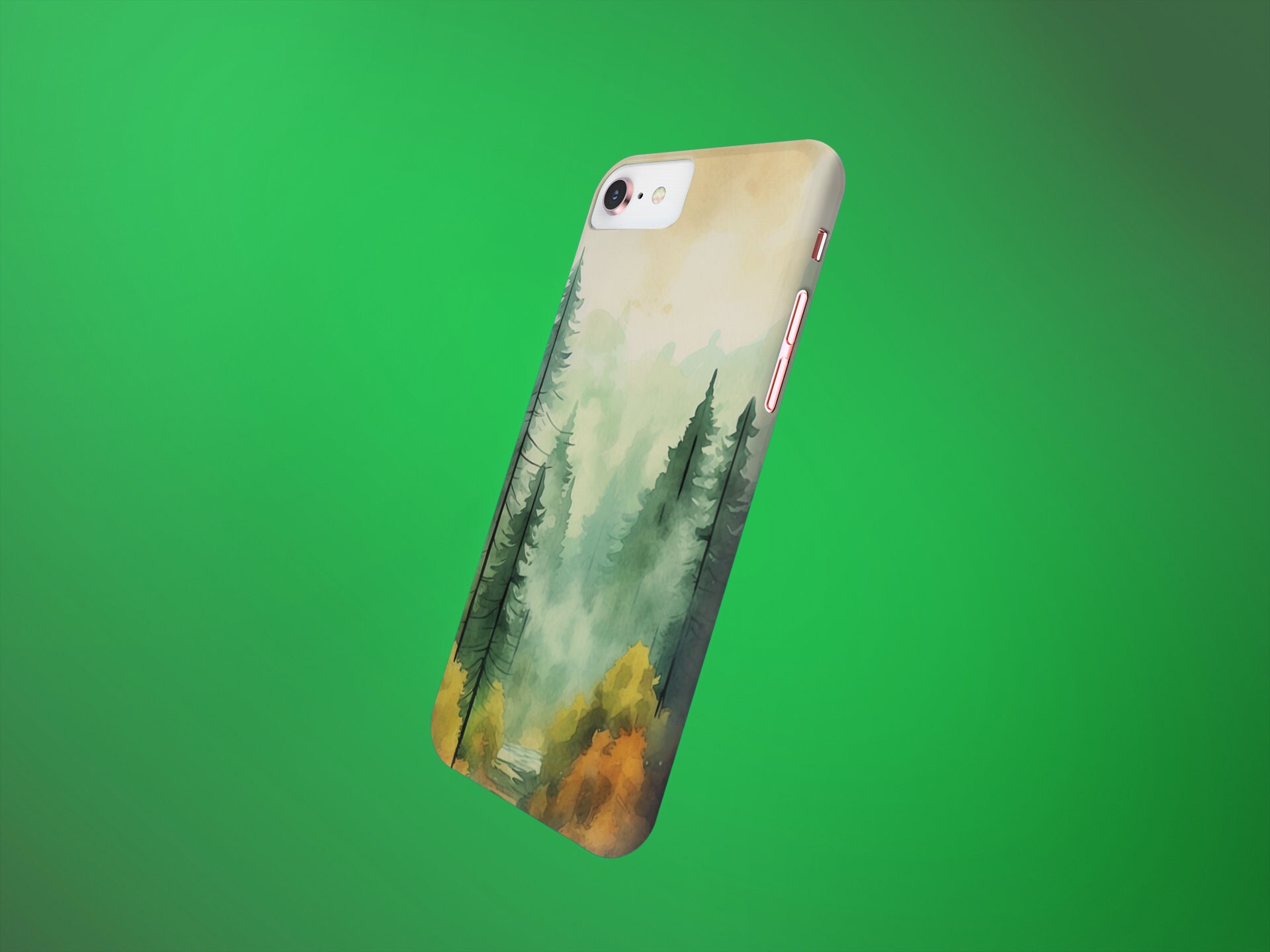 Beautiful Woods Mist Forest Landscape, Nature Water Color Case, Cover ...