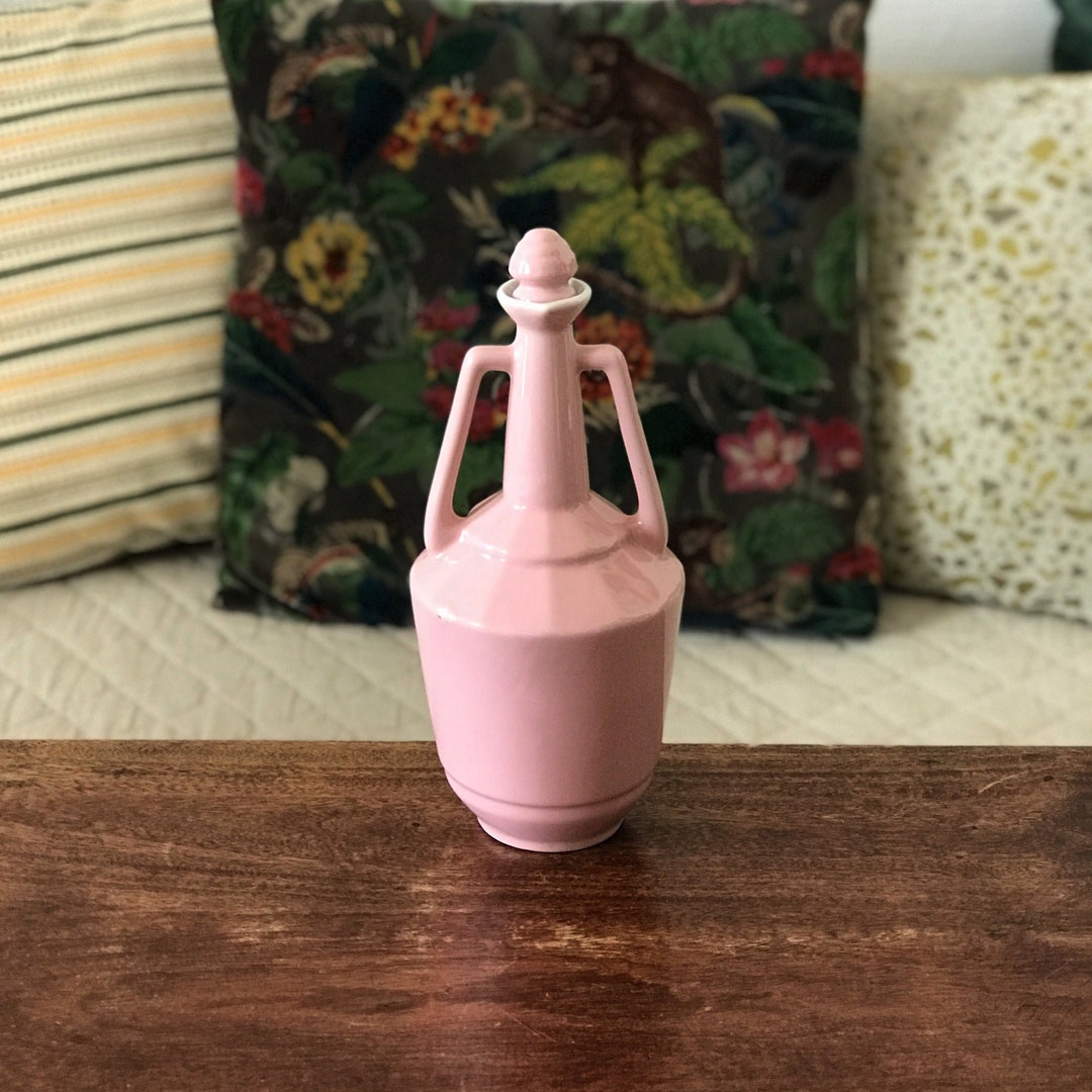 Carafon With Double Handle in Pink Ceramic - Etsy