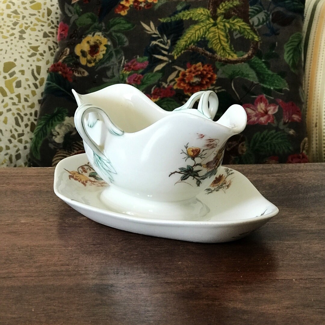 Saucer Boat Hache Jullien Et Cie Vierzon Late 19th Century - Etsy