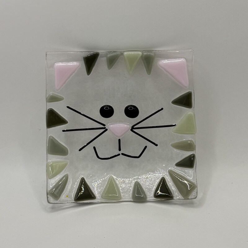 Fused Glass Cat - Etsy UK