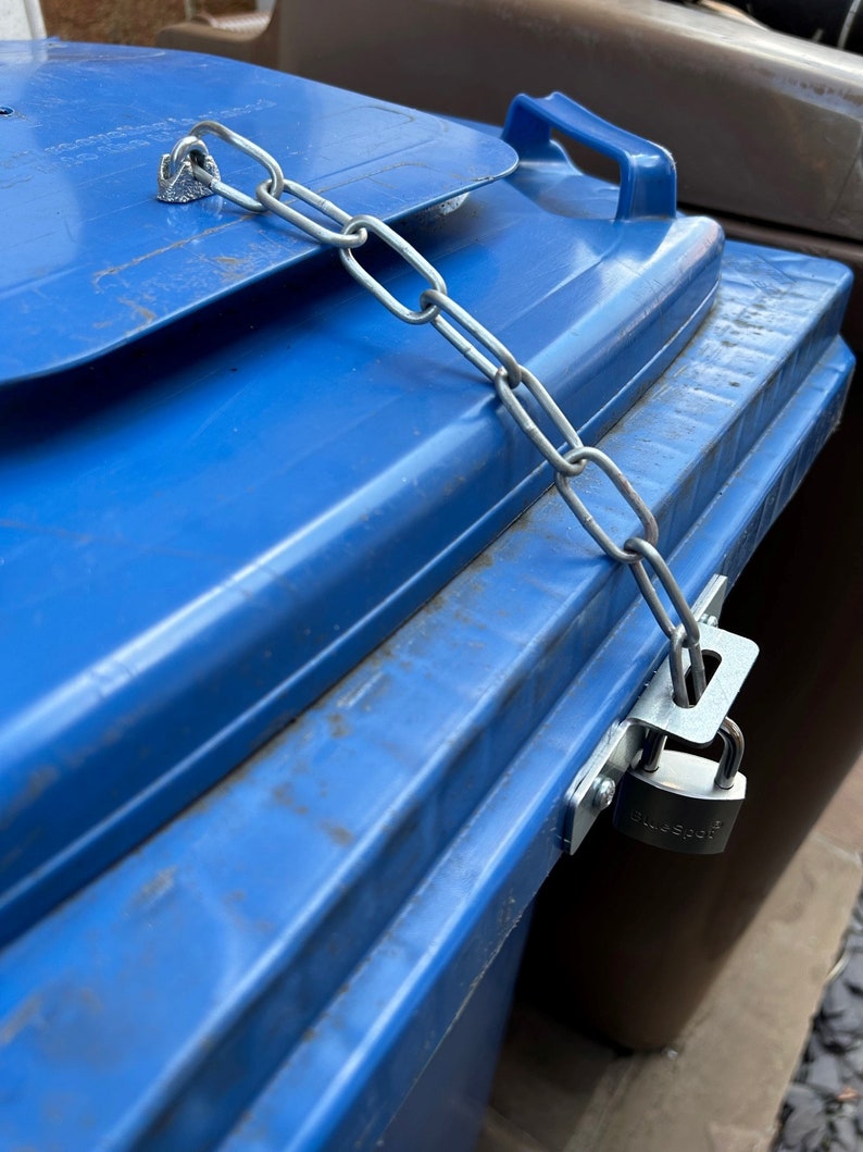 Wheelie Bin Chain Lid Lock No Padlock Included - Etsy UK