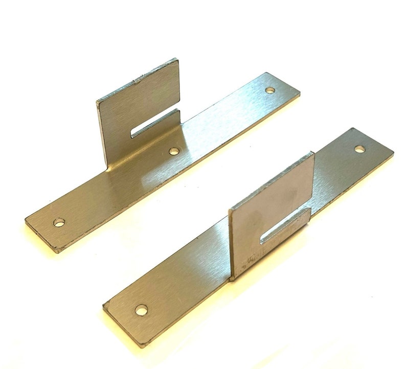 90cm Security Door Bar and Folded Face Fixing Brackets Fixing Screws ...
