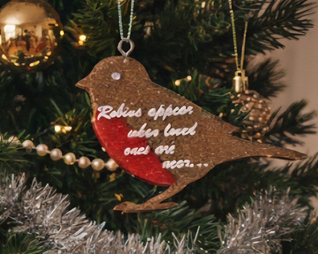 Christmas Tree Robin - "robins Appear When Loved Ones Are Near" - Etsy