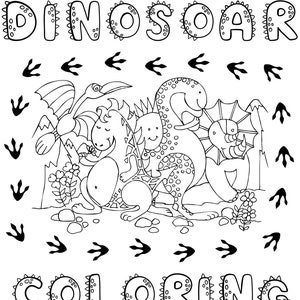 Dinosaur Affirmations Coloring Book - Etsy