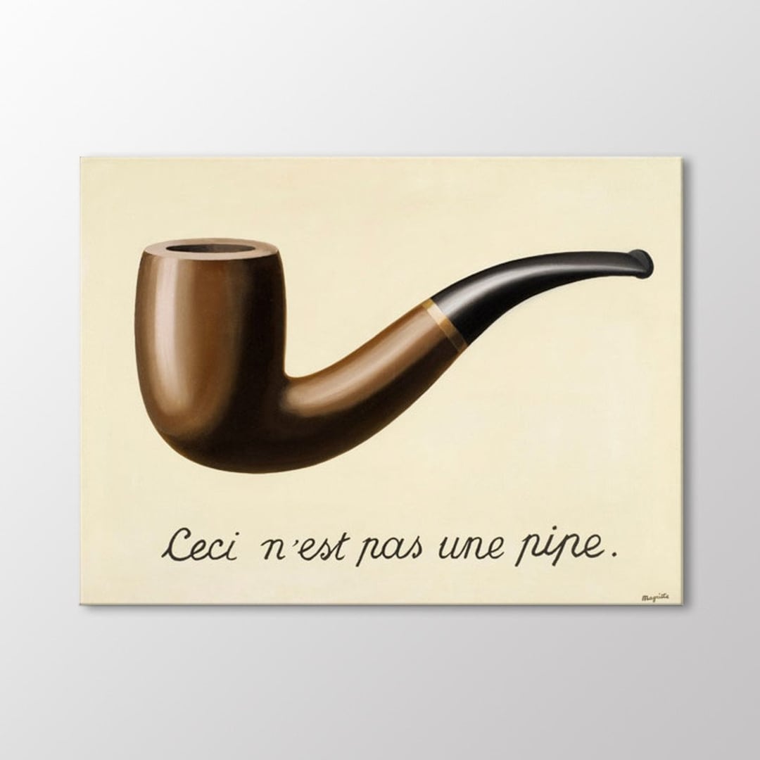 Treachery of Images by Rene Magritte Canvas Wall Art - Etsy