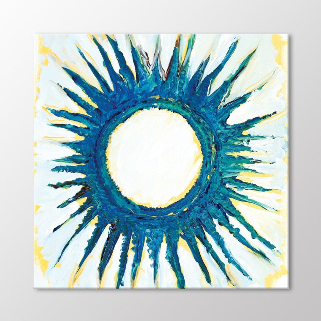 Abstract Sun Painting Canvas Wall Art - Etsy