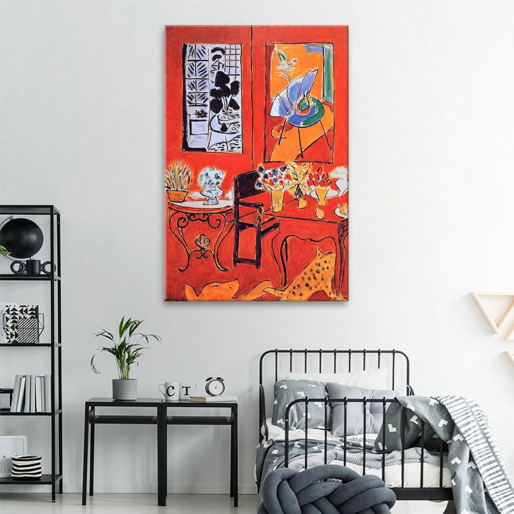 Large Red Interior by Matisse Canvas Wall Art - Etsy