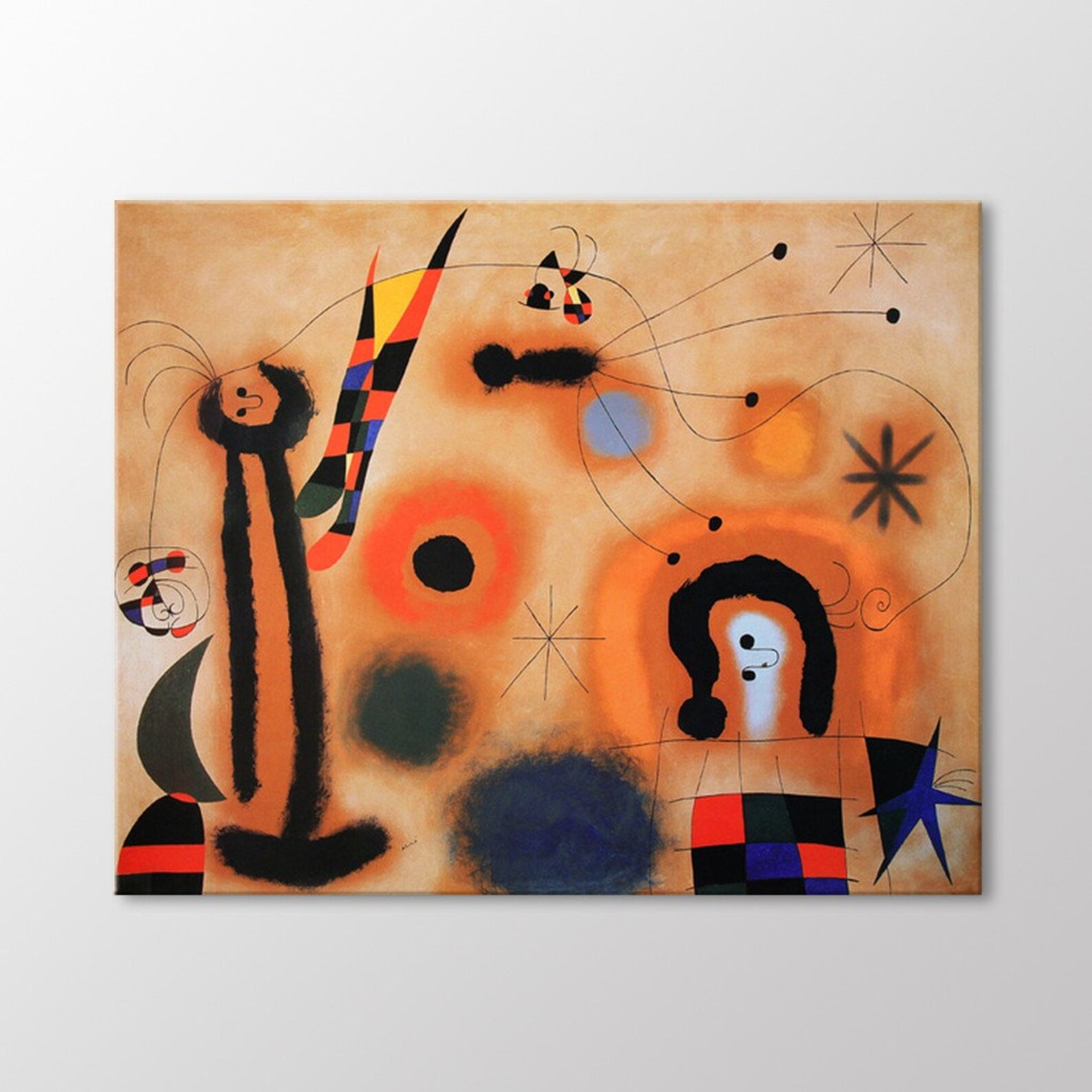 Joan Miro Canvas Print: Dragonfly Hunting Snake Wall Art - Etsy