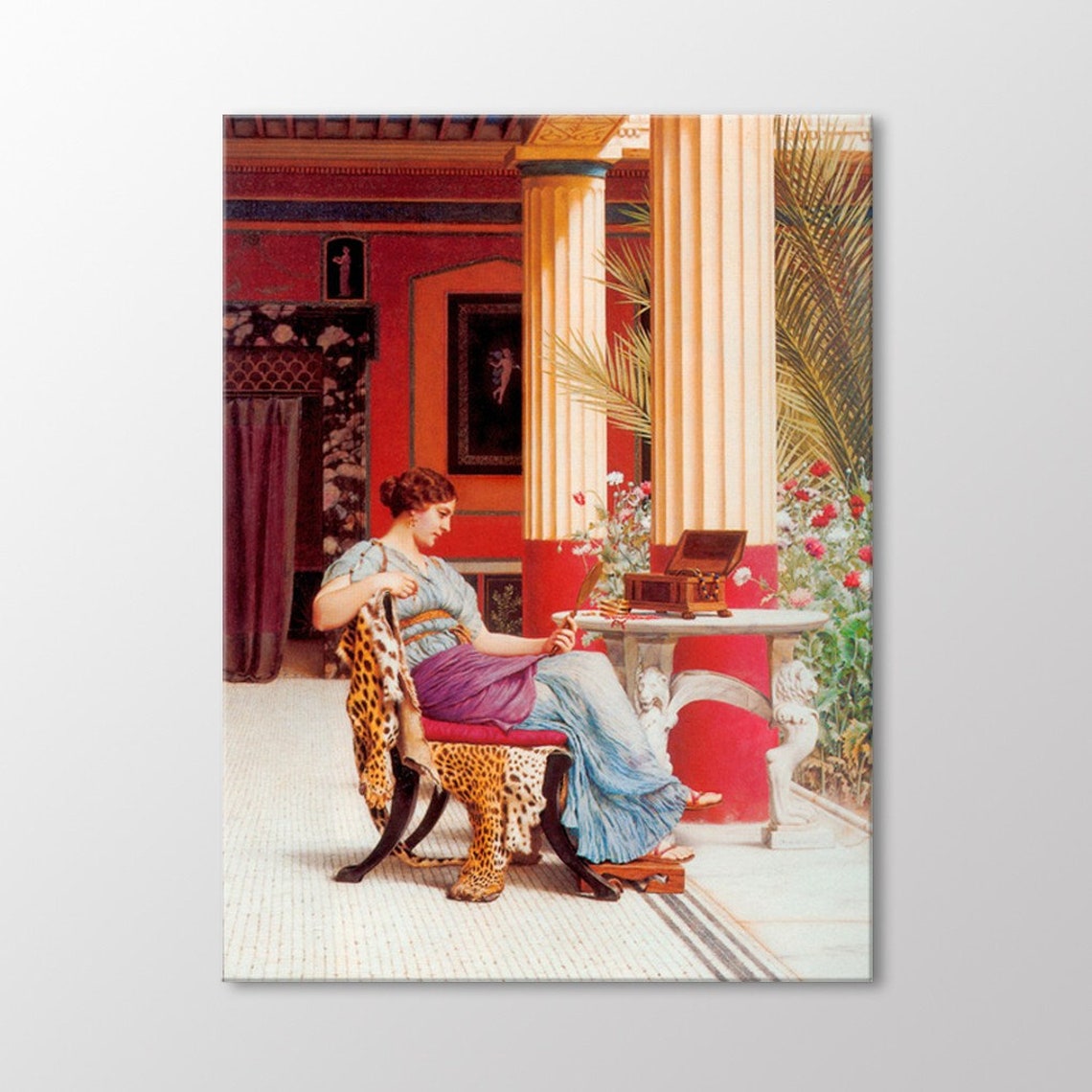 The Jewel Casket by John William Godward Canvas Wall Art - Etsy