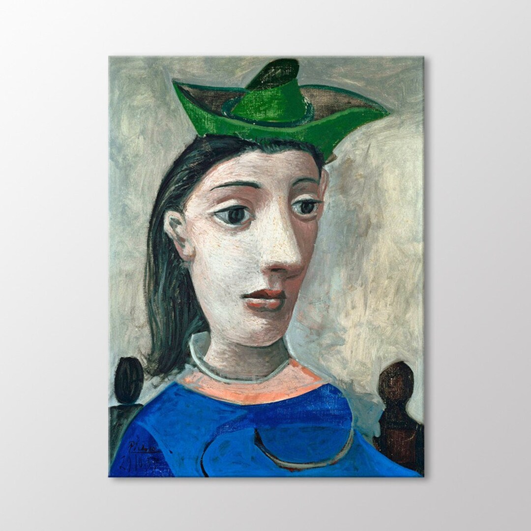 Woman With Green Hair by Pablo Picasso Canvas Wall Art, Donna Con ...