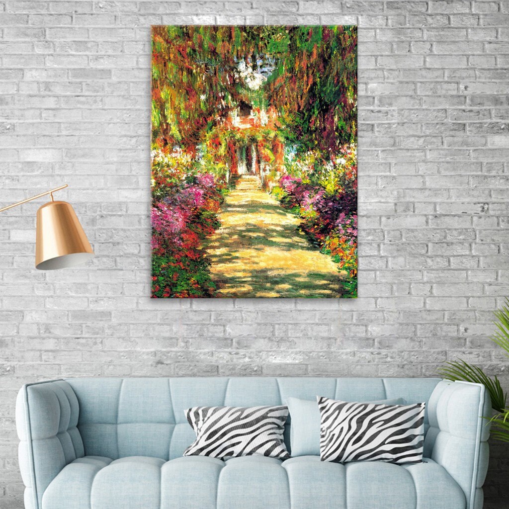 Garden in Giverny by Claude Monet Canvas Wall Art - Etsy