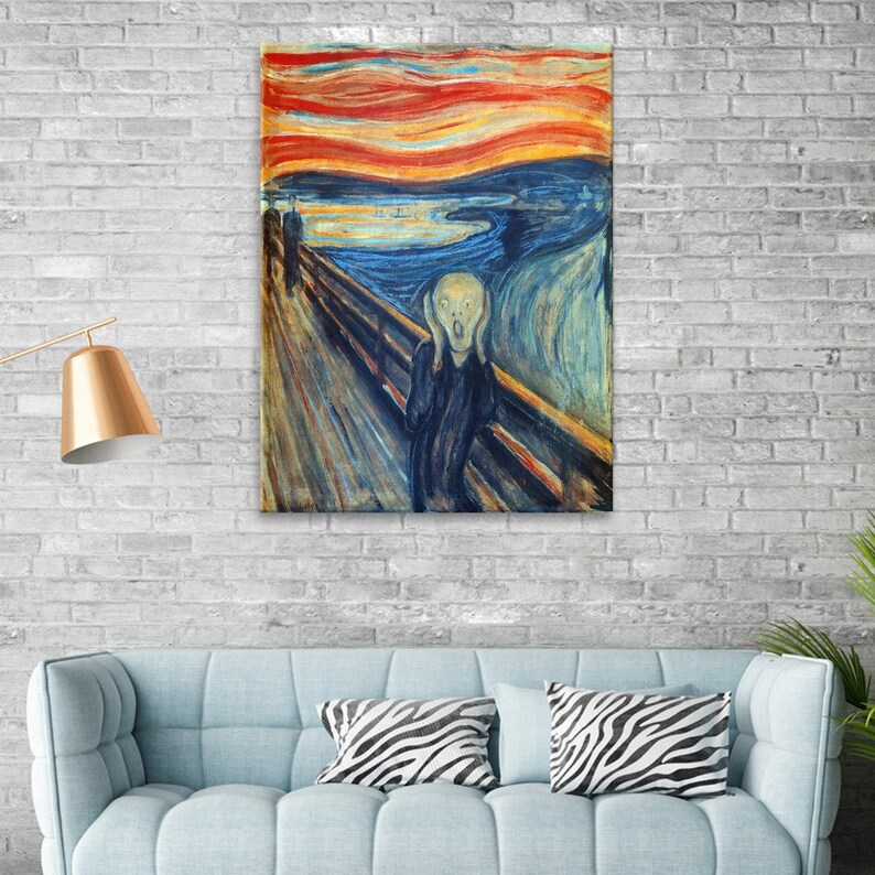 The Scream by Edvard Munch Canvas Wall Art Expressionist - Etsy