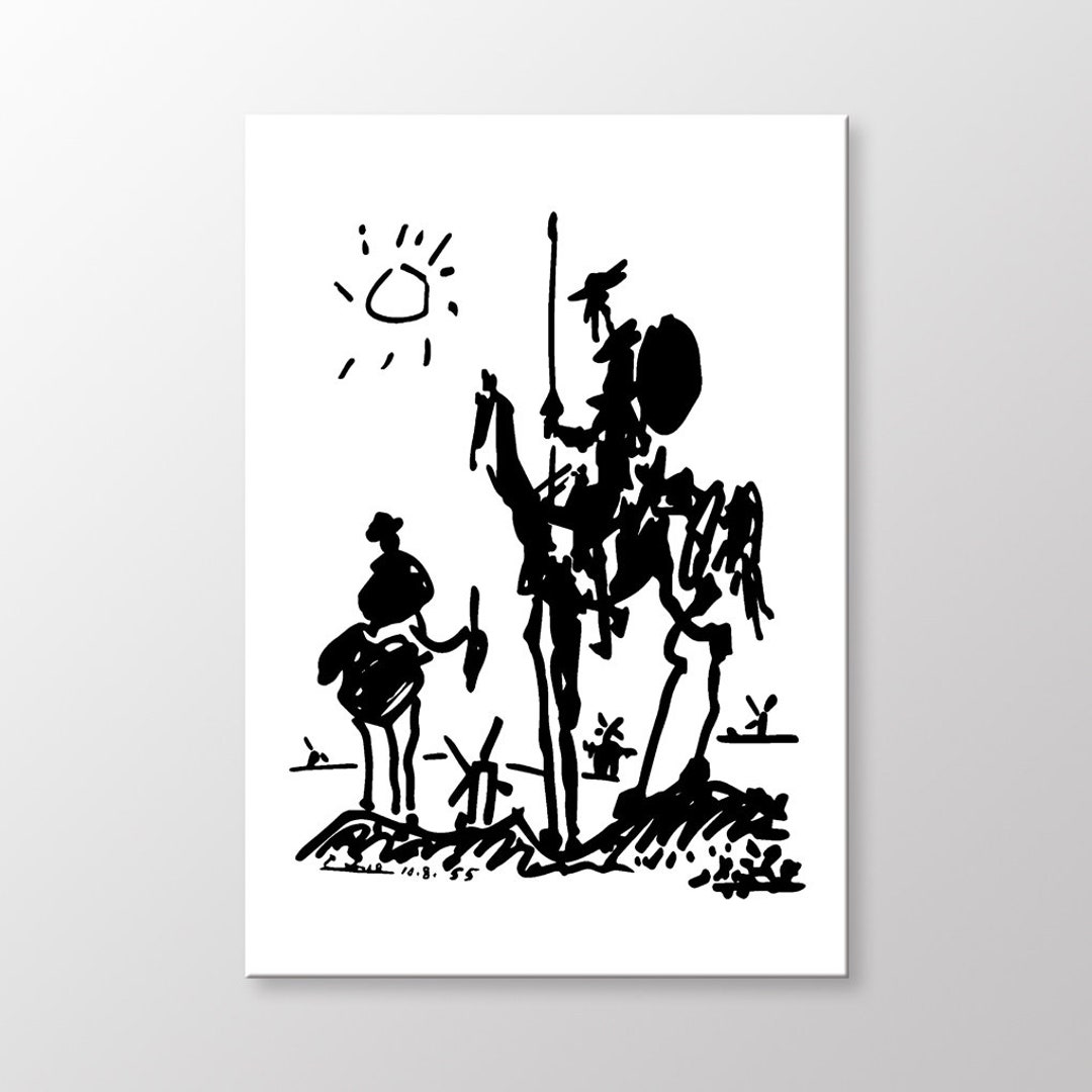 Don Quixote by Pablo Picasso Canvas Wall Art, Don Quixote Painting ...