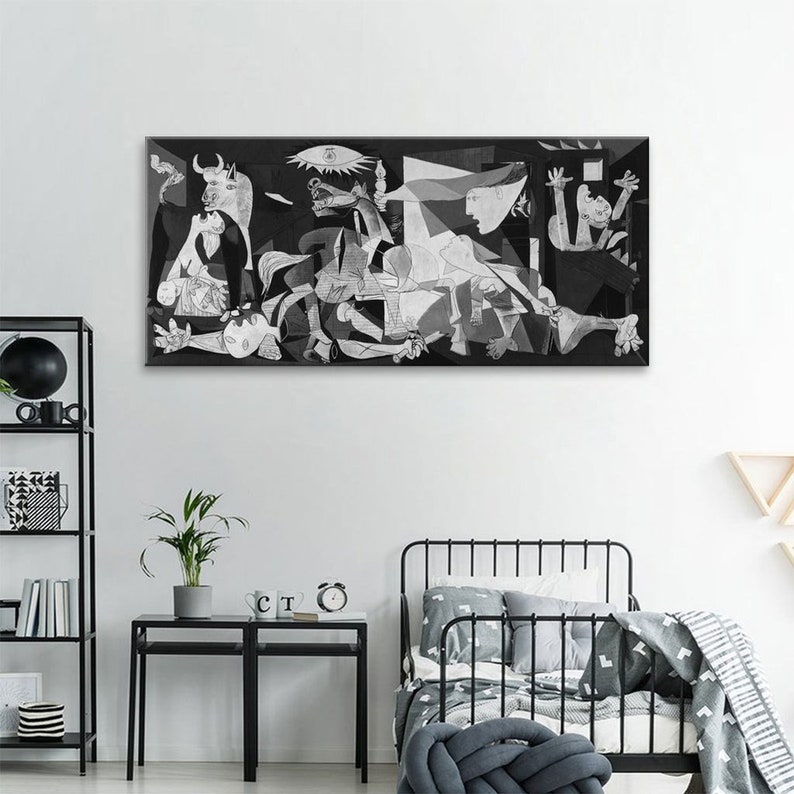 Guernica by Pablo Picasso Canvas Wall Art, Abstract Spanish Civil War ...