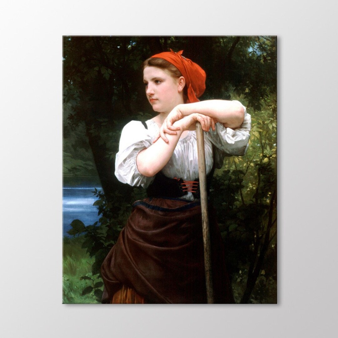 Tedder by William Bouguereau Canvas Wall Art, Farmer Woman Painting - Etsy