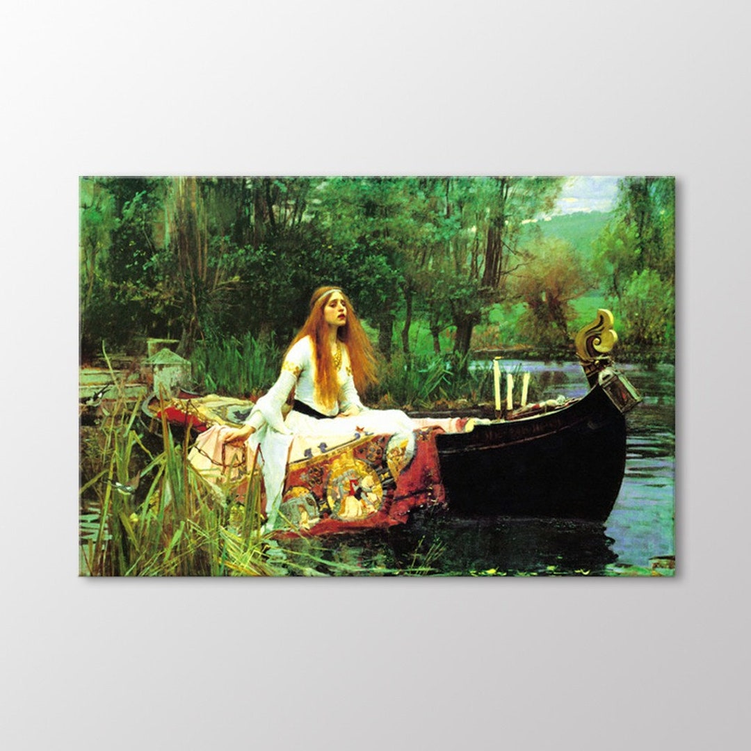 The Lady of Shalott 1888 by John William Waterhouse Canvas Wall Art ...